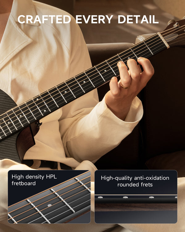 RISING-G1 38" Carbon X Wood Acoustic Guitar Donner