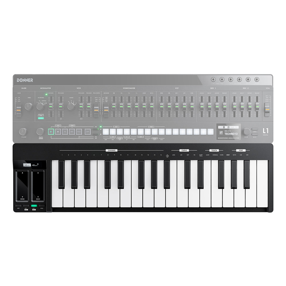 Essential L1 Analog Synthesizer + KB-32M 32-Key Magnetic MIDI Keyboard ...