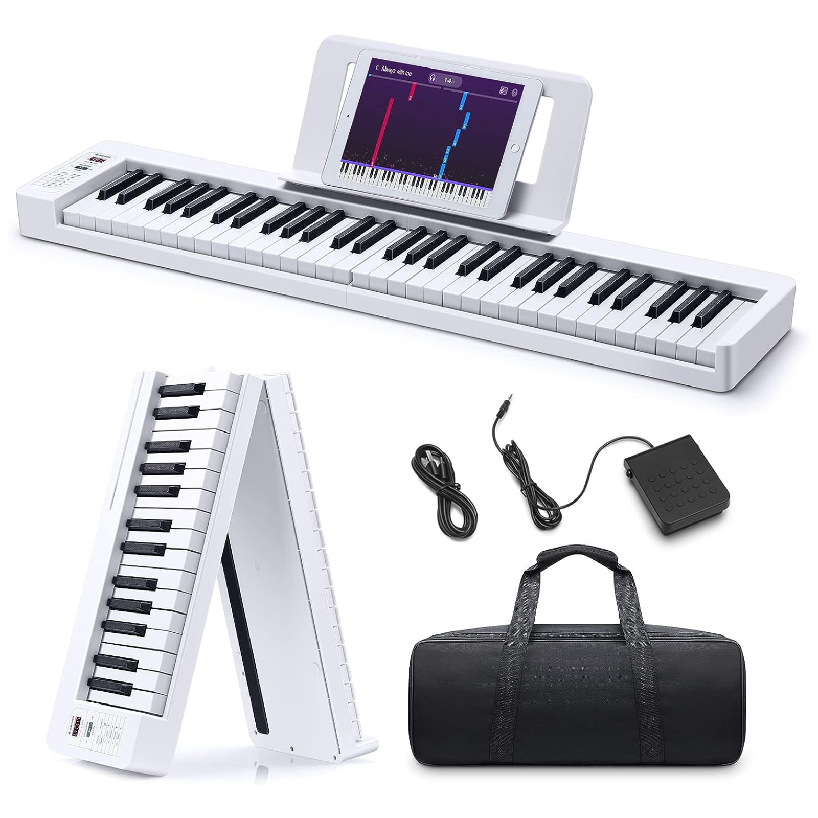 DP-06 61-Key Foldable Digital Piano Portable Keyboard for Beginner Donner