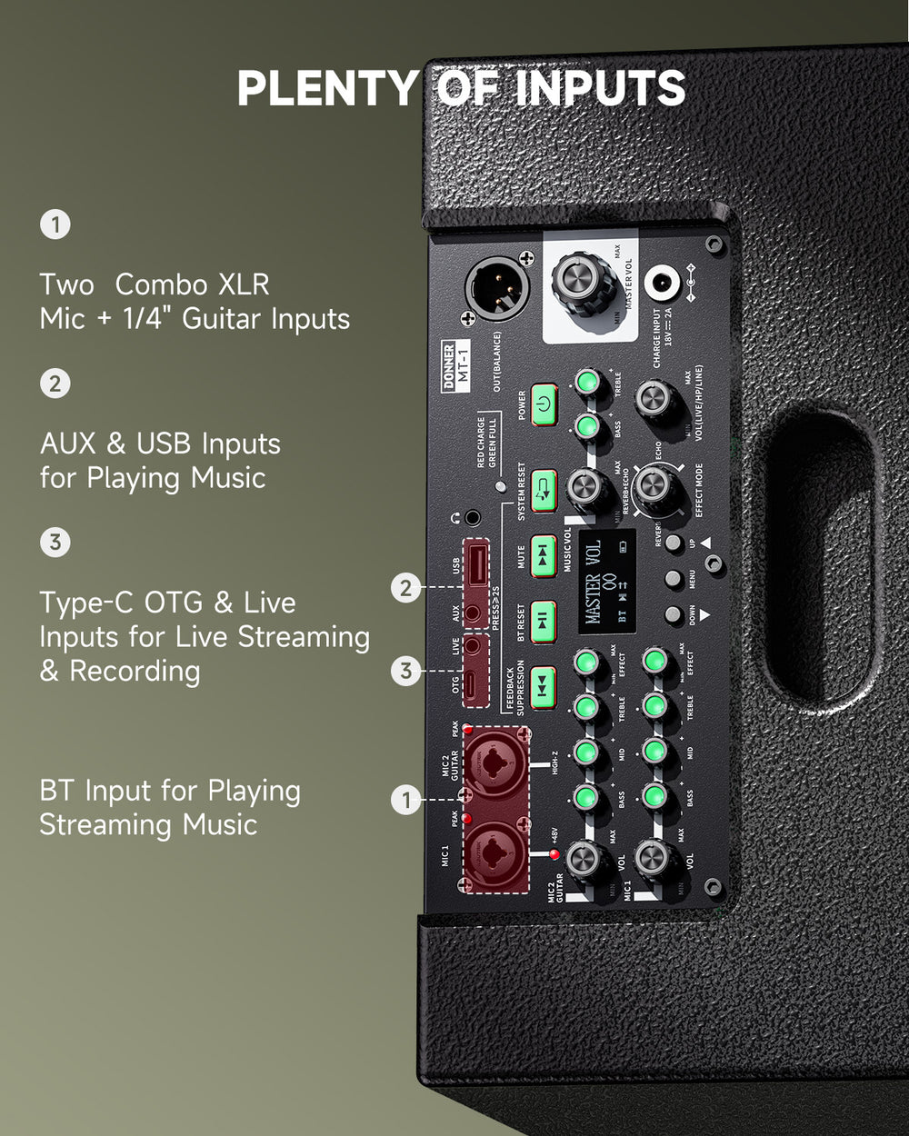 Donner MT-1 Portable Bluetooth Speaker System