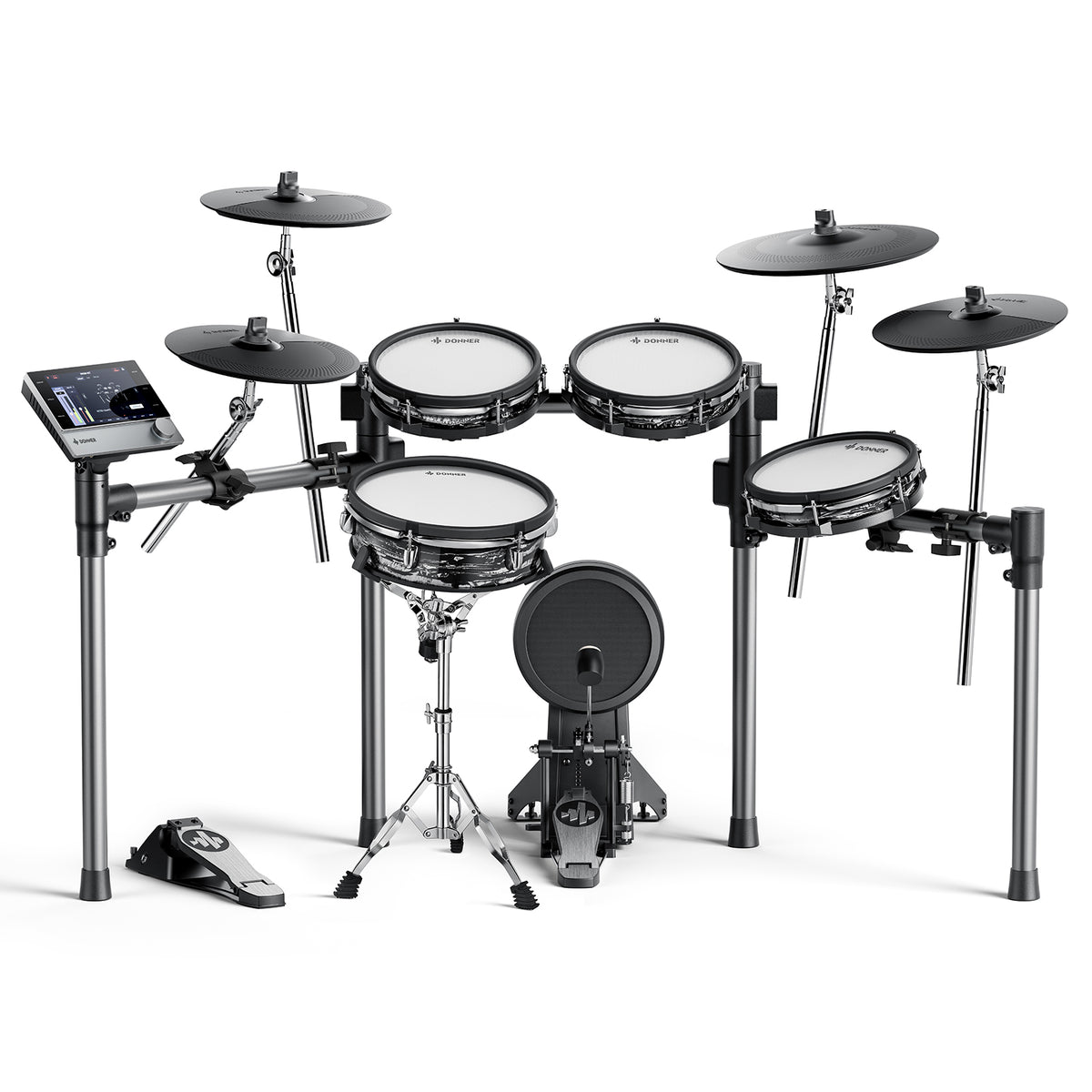 BEAT MAX 9pcs Electronic Drum Set with Touch Screen for Pro Donner