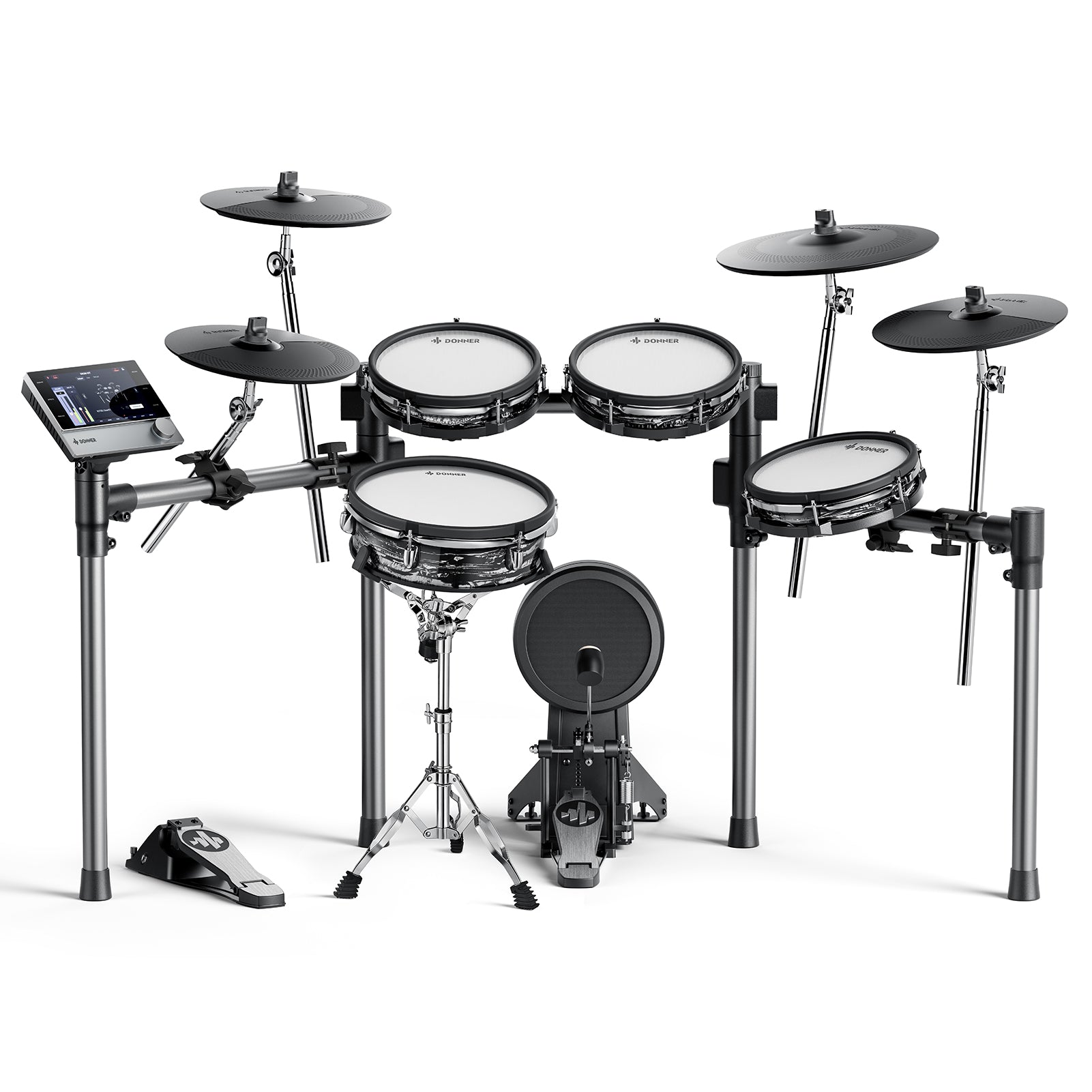 BEAT MAX 9pcs Electronic Drum Set with Touch Screen for Pro Donner