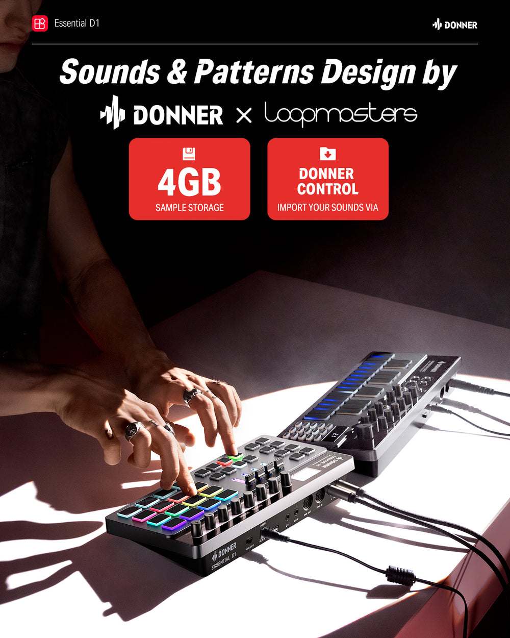 Essential D1 Performance Beat Machine Drum Machine Donner