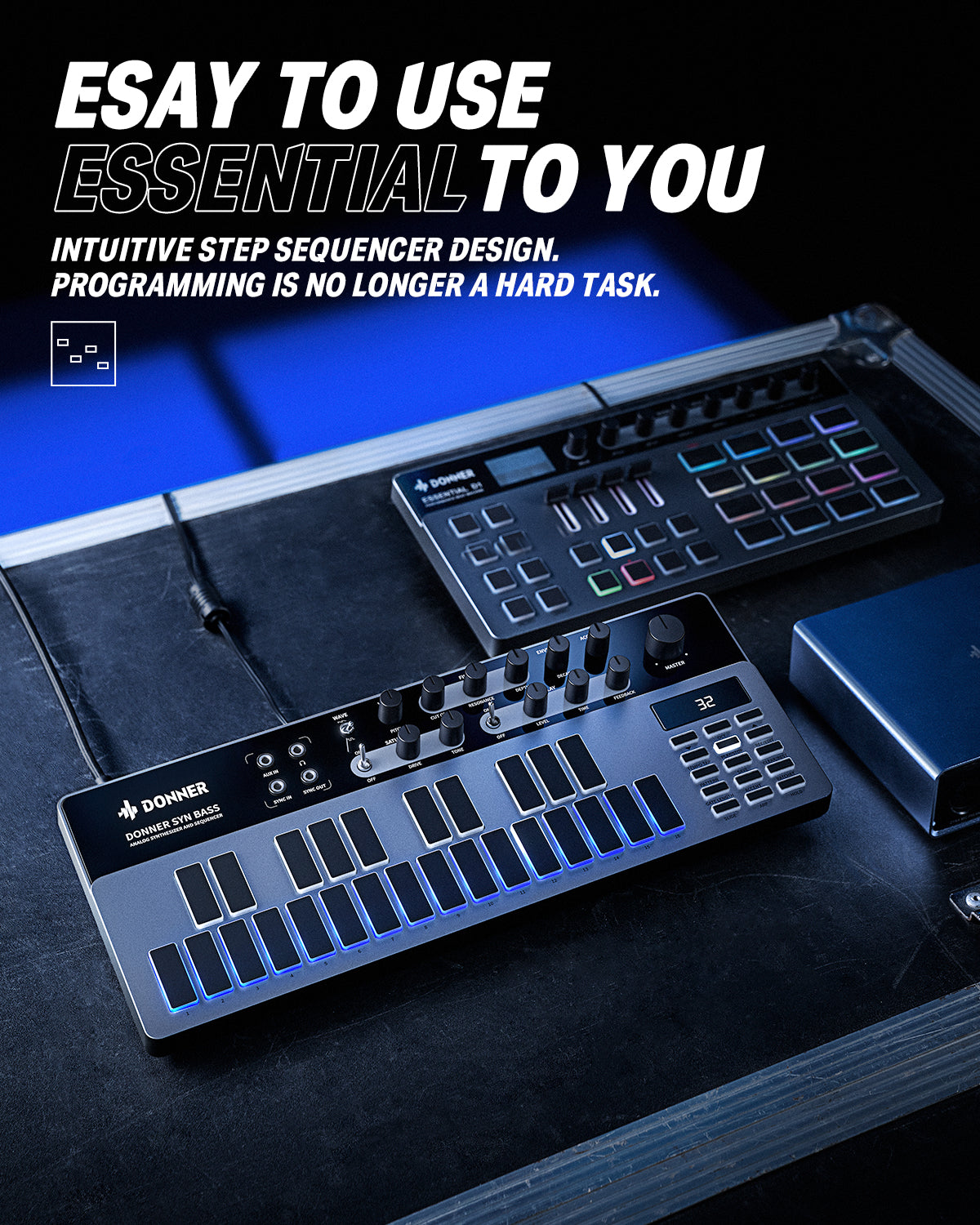 Home All products Donner Essential B1 Analog Bass Synth...