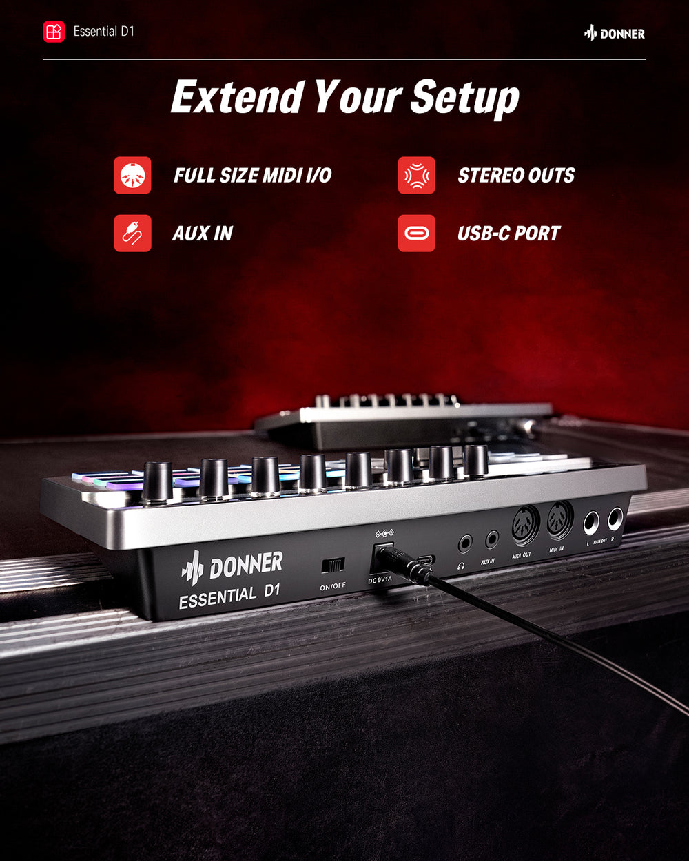 Essential D1 Performance Beat Machine Drum Machine Donner