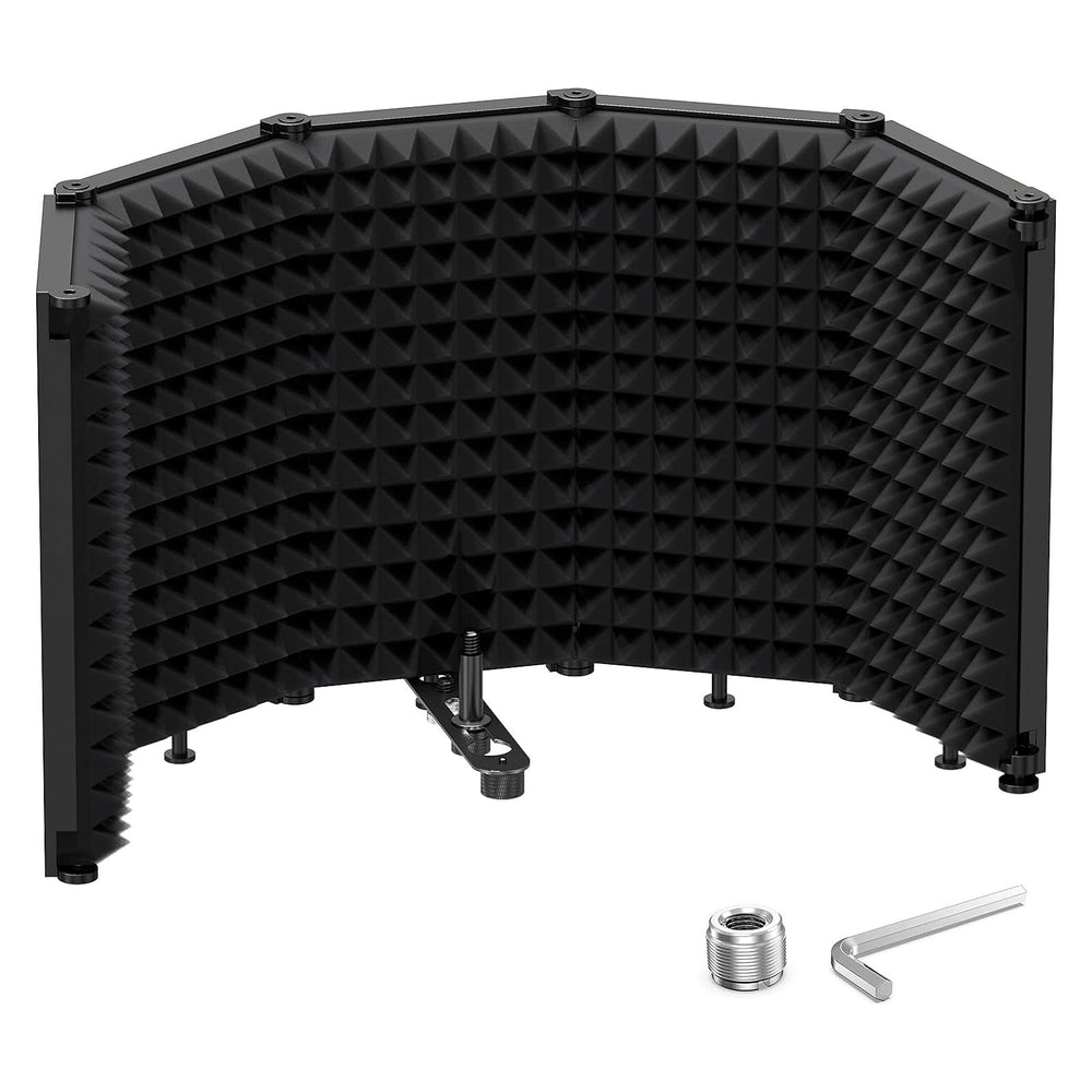 MPFBK5 Foldable Mic Shield with 3/8" and 5/8" Mic Threaded Mount Moukey