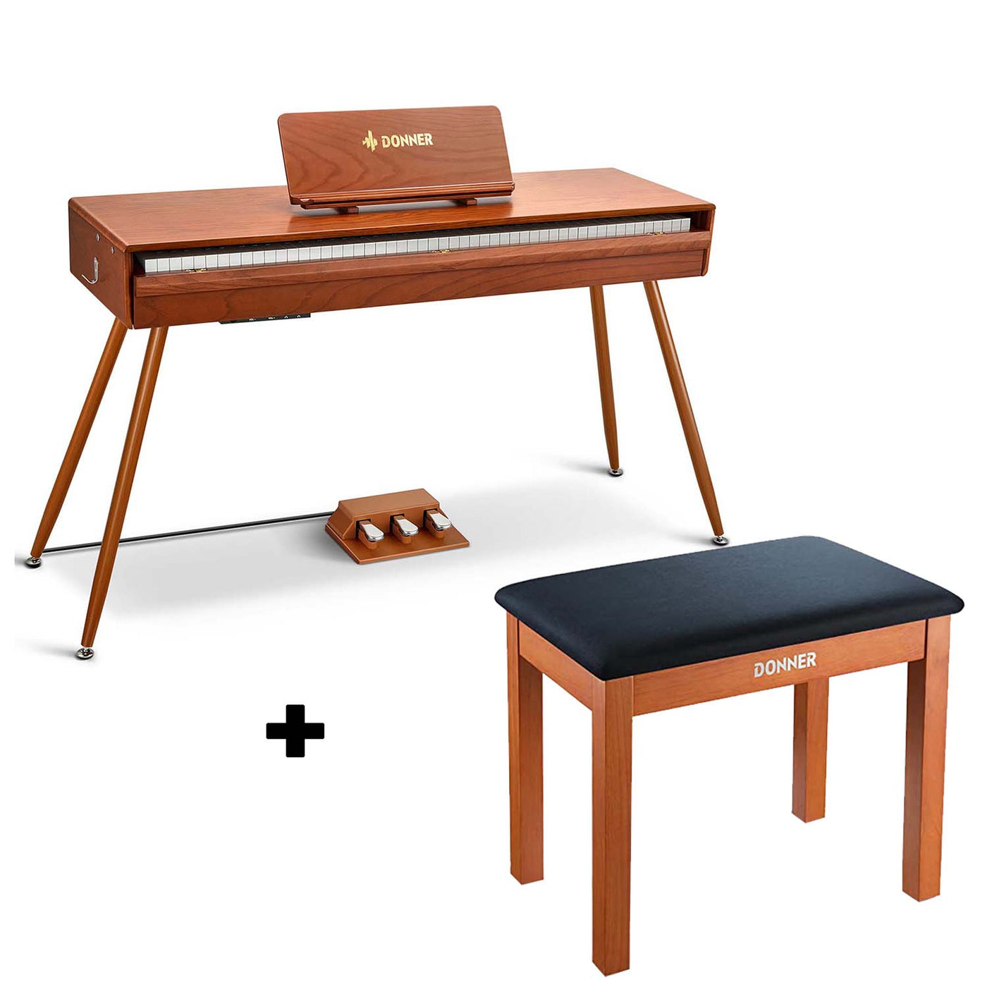 DDP-80 PRO Solid Wood Weighted Digital Piano Desk Drawer Design Donner