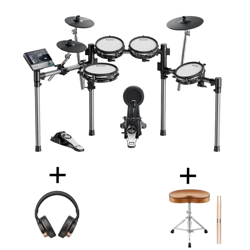 BEAT 8pcs Electronic Drum Set with Touch Screen for Pros Donner