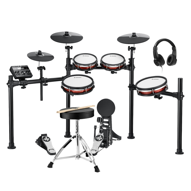 DED-200 MAX Electronic Drum Set 5-Drum 3-Cymbal with Throne/Headphone ...