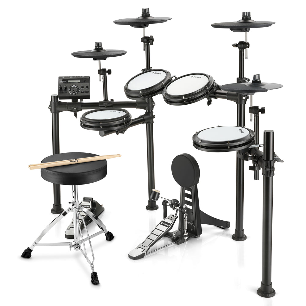 DED-200X Electronic Drum Set 5-Drum 4-Cymbal with Throne/Headphone Donner
