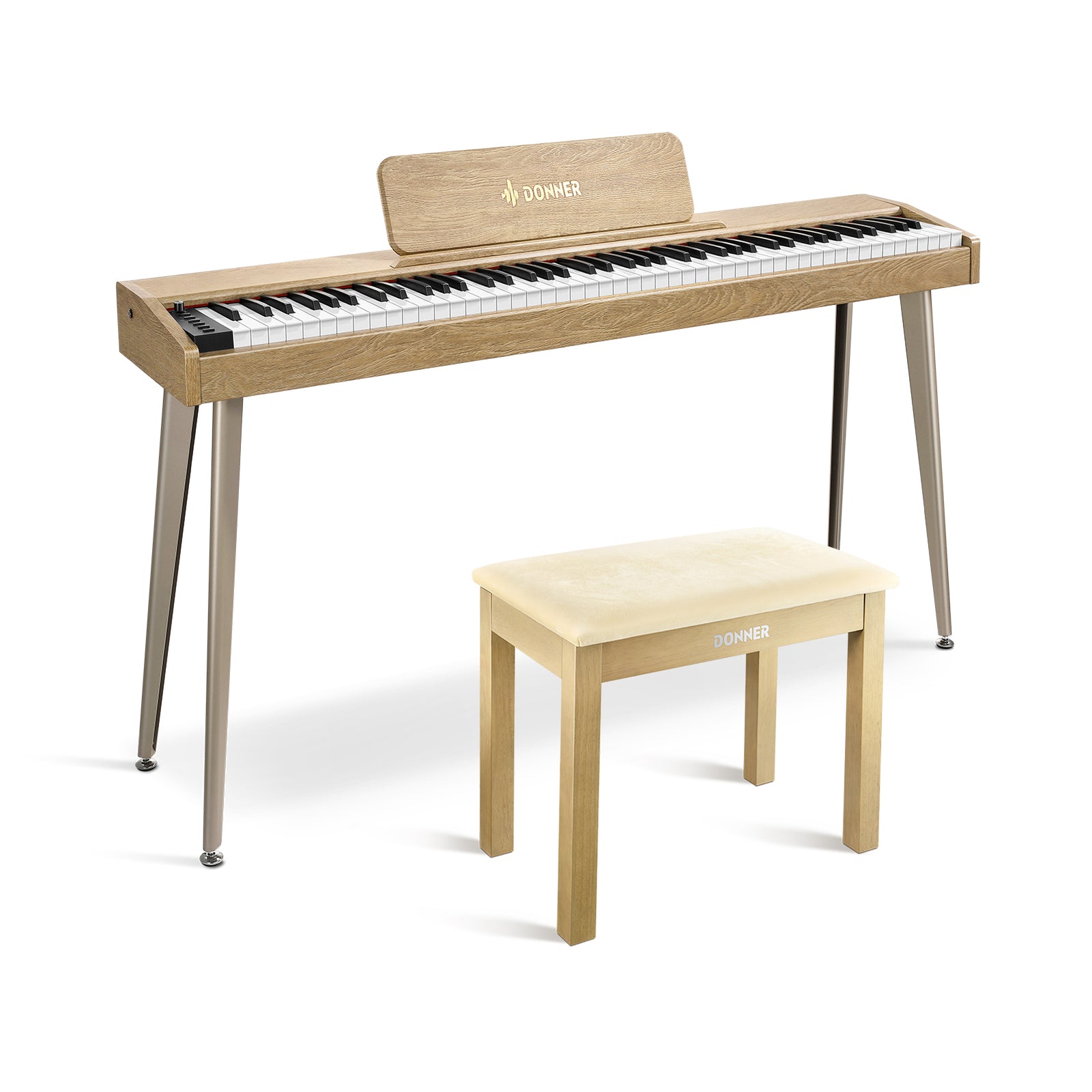 DDP-80 PRO Solid Wood Weighted Digital Piano Desk Drawer Design Donner
