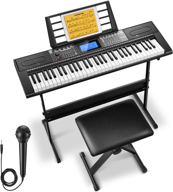 Donner DEK-610S 61 Key Electronic Keyboard Full Set for Beginner/Kid