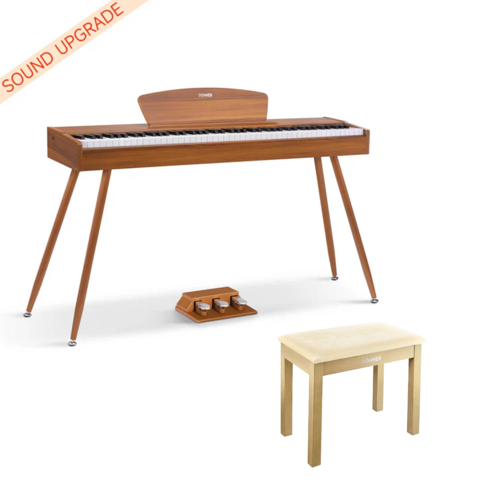 Home All products Donner DDP-80 Wooden Beginner 88 Key ...