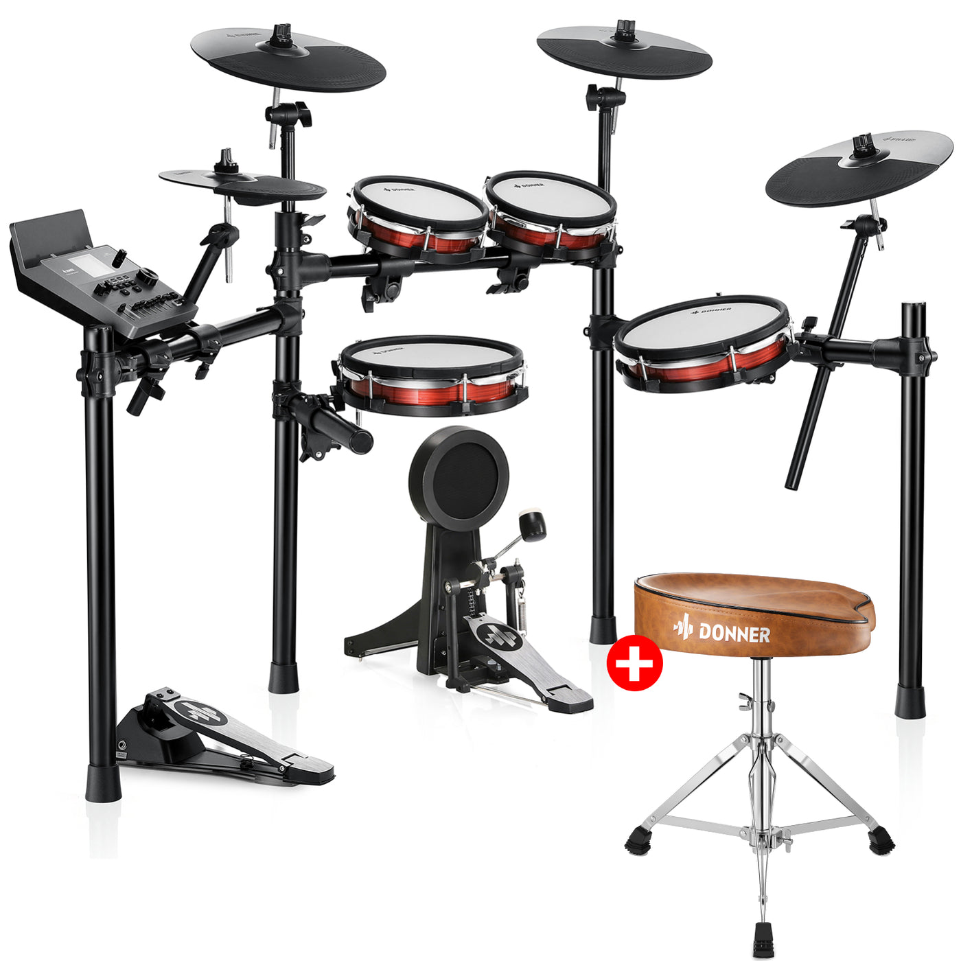 DED-300X Professional 9Pcs Electronic Drum Set Donner