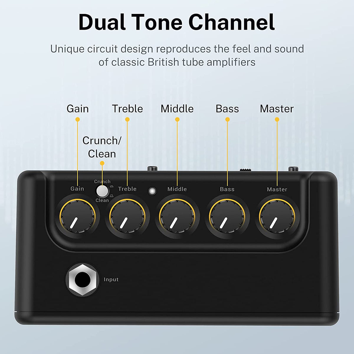 DA-10 Mini Guitar Amp Portable 5W Amplifier for Desktop Practice Donner