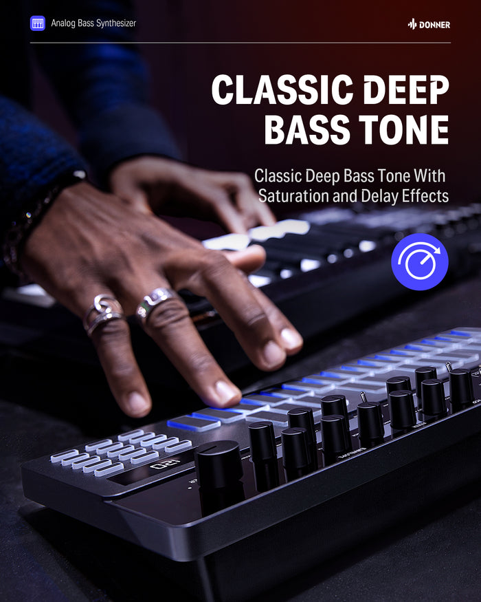 Essential B1 Analog Bass Synthesizer & Sequencer Donner
